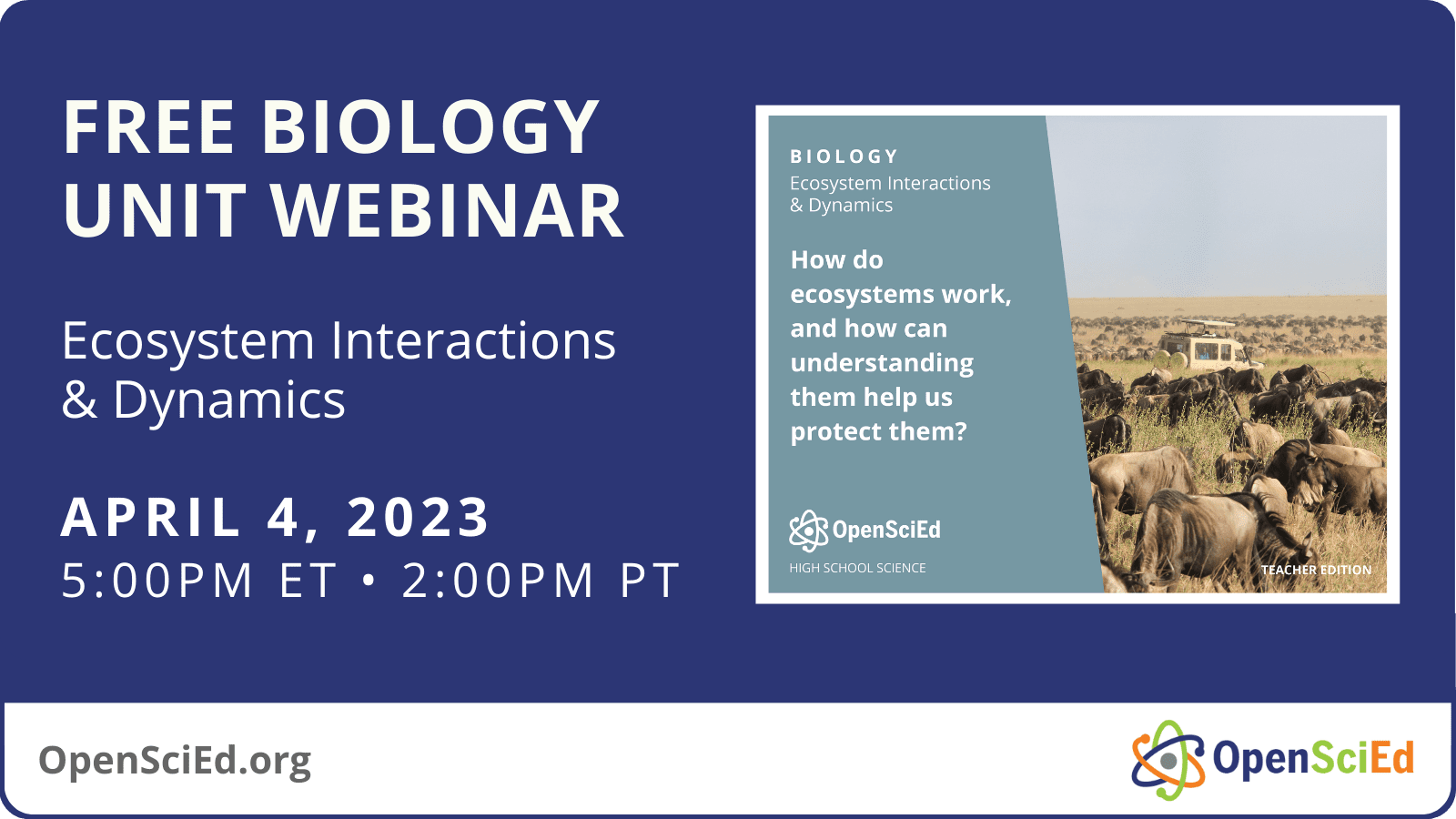 Biology Unit 1: Ecosystem Interactions & Dynamics Webinar - NEW DATE ...