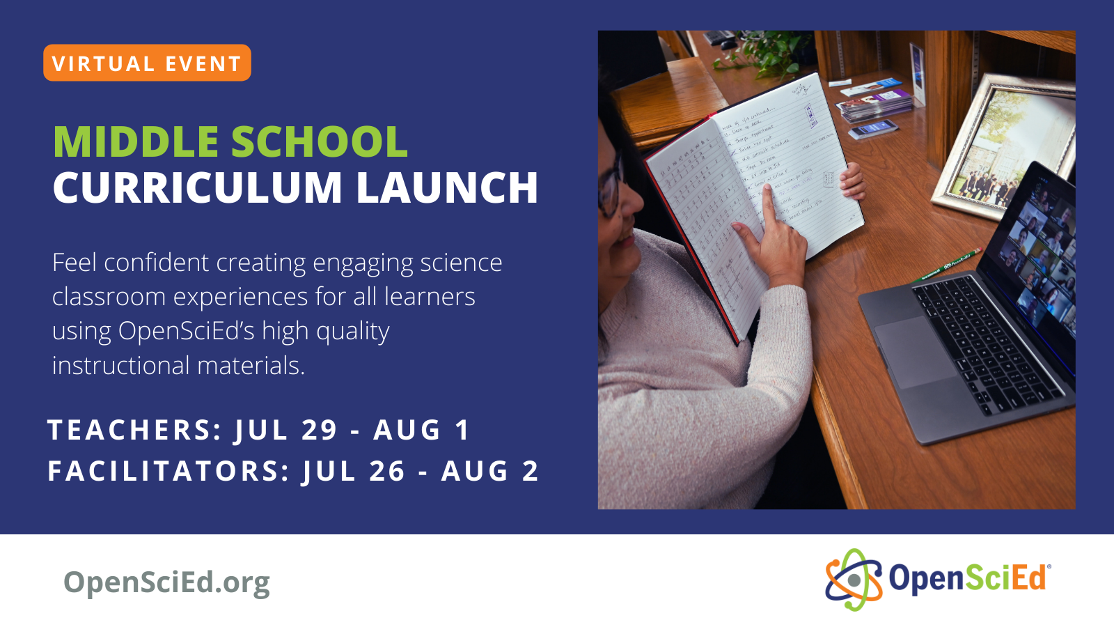 OpenSciEd Middle School Curriculum Launch (Virtual) - OpenSciEd