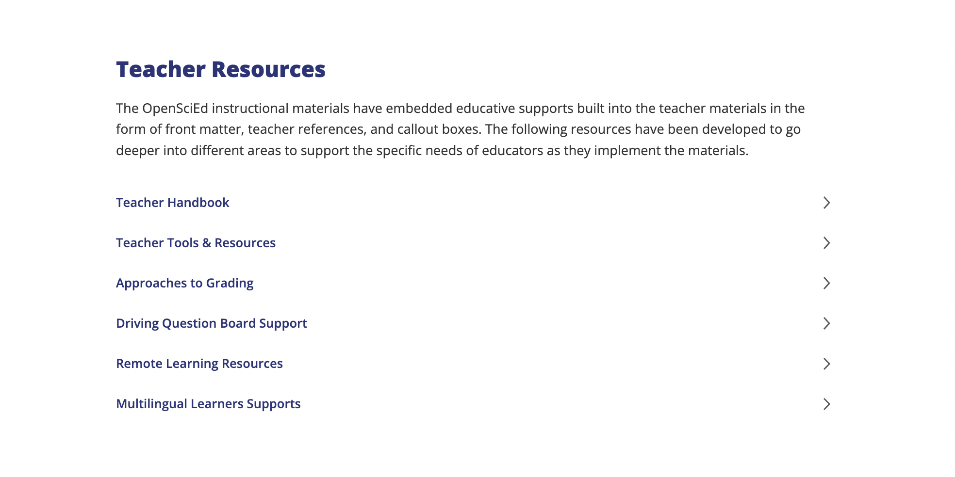 New OpenSciEd Website - OpenSciEd