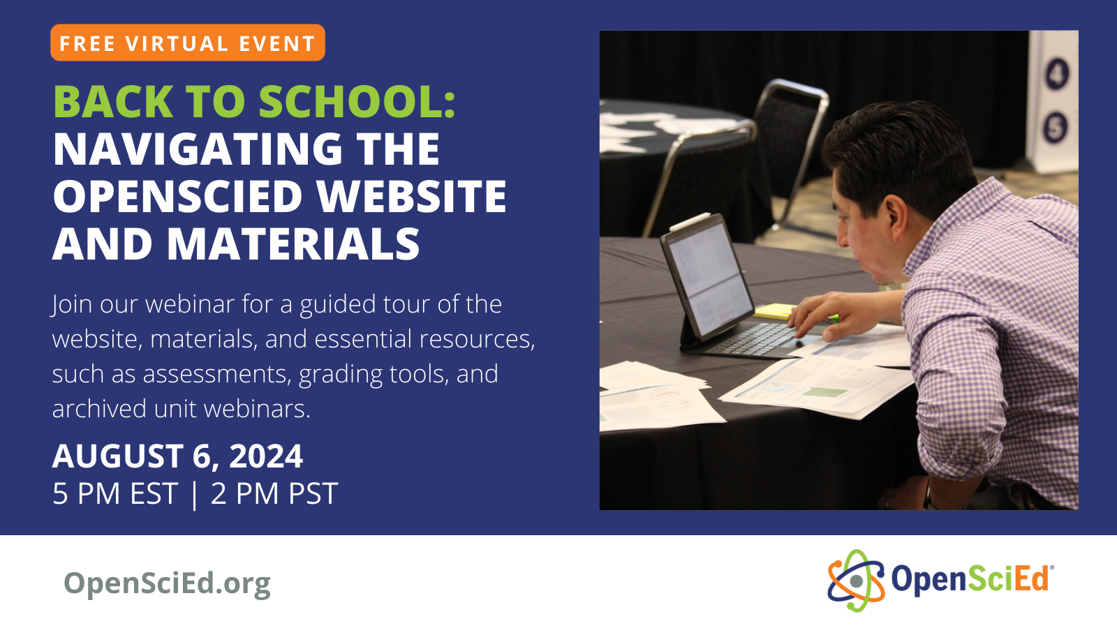 Navigating the OpenSciEd Website and Materials - Back to School Webinar - OpenSciEd